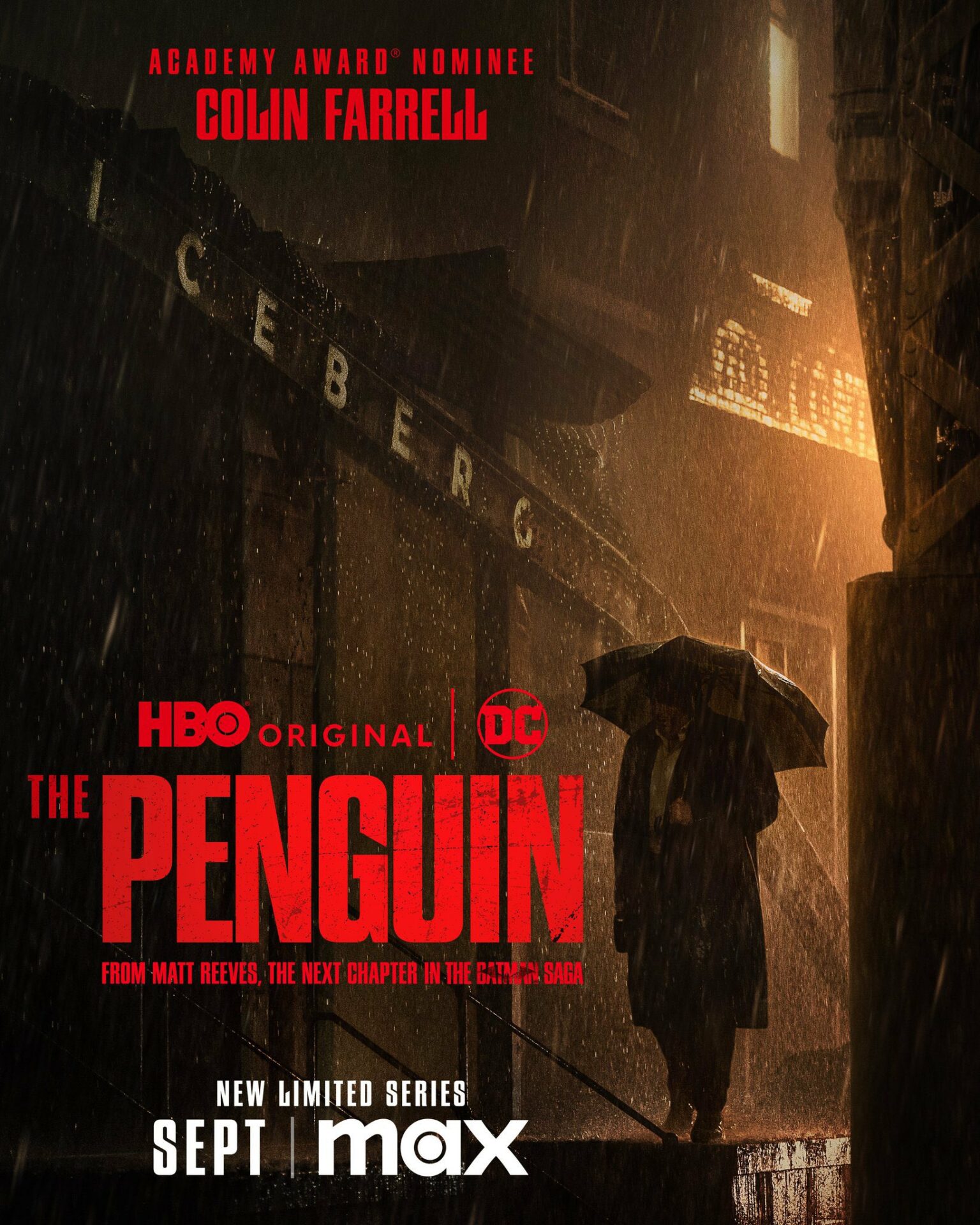 Colin Farrell es el Pingüino en póster de la serie ‘The Penguin’ de HBO ...